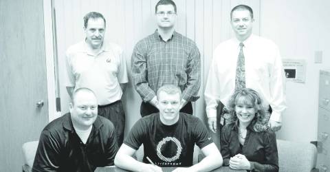 Senior tight end Connor Decker signs with Lock Haven