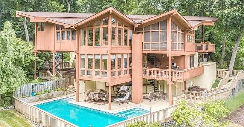 Enjoy panoramic views overlooking Lake Mohawk