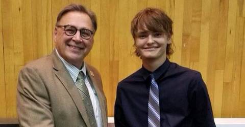 Milford. Clint Murray awarded the 2023 Stephen Faller Memorial Scholarship