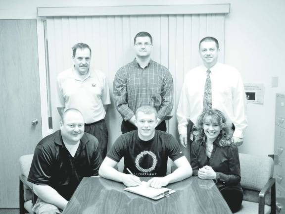 Senior tight end Connor Decker signs with Lock Haven