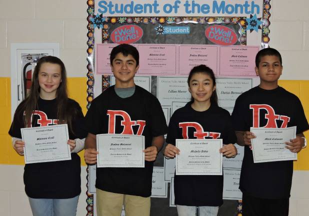 Students of the Month at DVMS